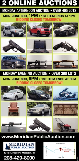 2 Online Auctions, Meridian Public Auction, Meridian, ID